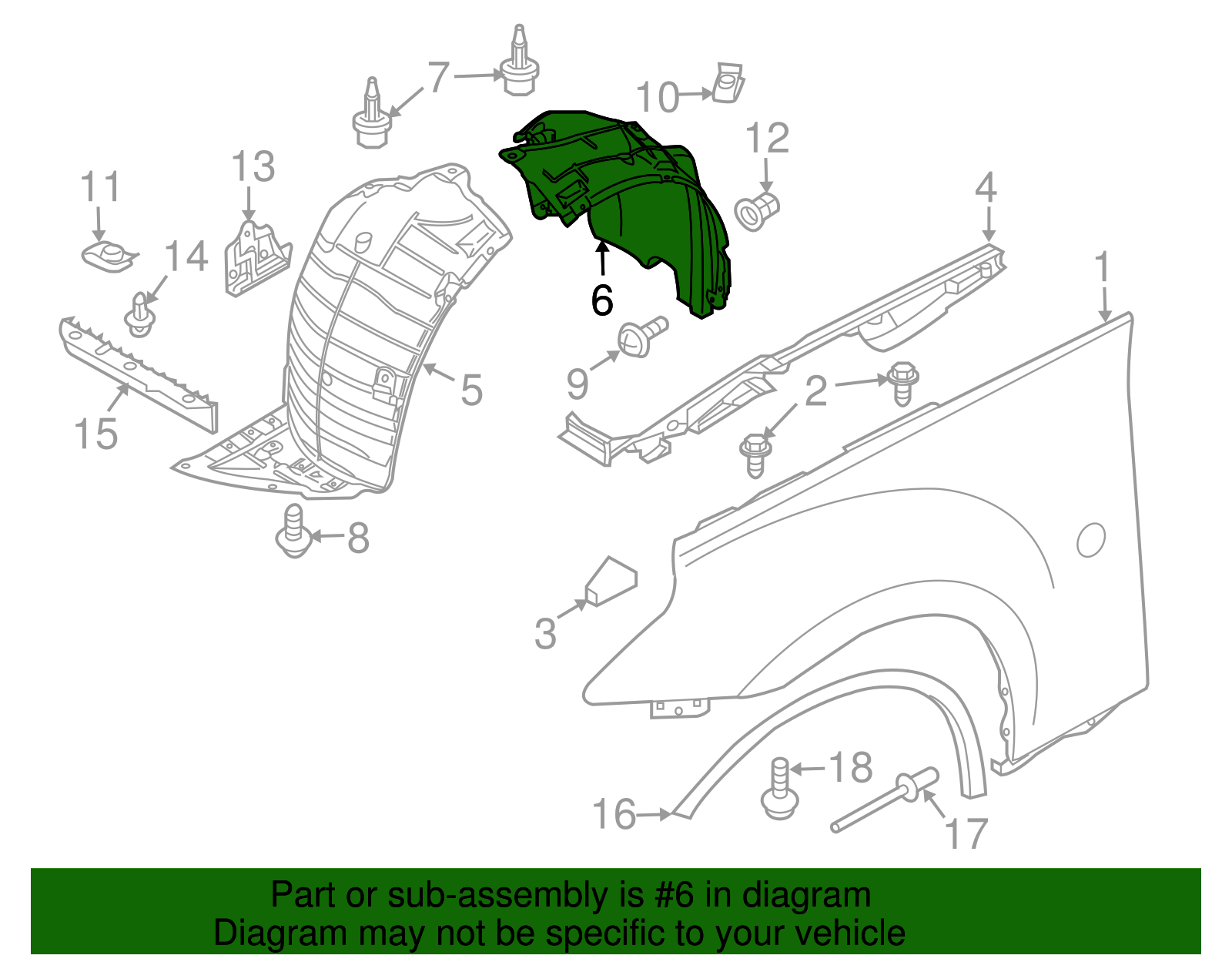 2009-2020 Nissan 370Z Rear Fender Liner 63842-1EA0A | Team Nissan Inc.