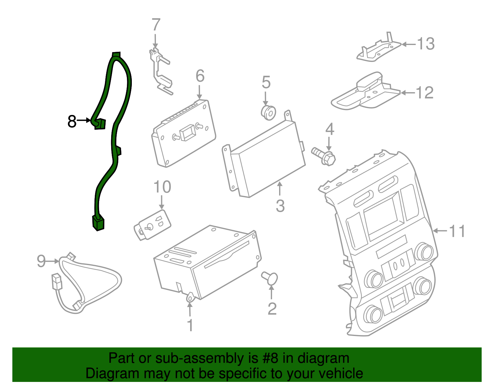 2017-2022 Ford Cable HC3Z-14D202-F | Ford OEM Parts Outlet