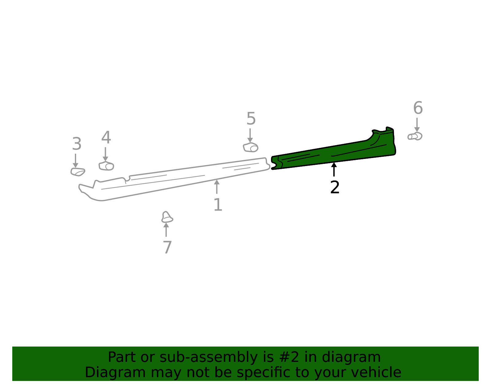 1999-2001 Hyundai Sonata Rocker Molding 87752-38000 | MotorMotor