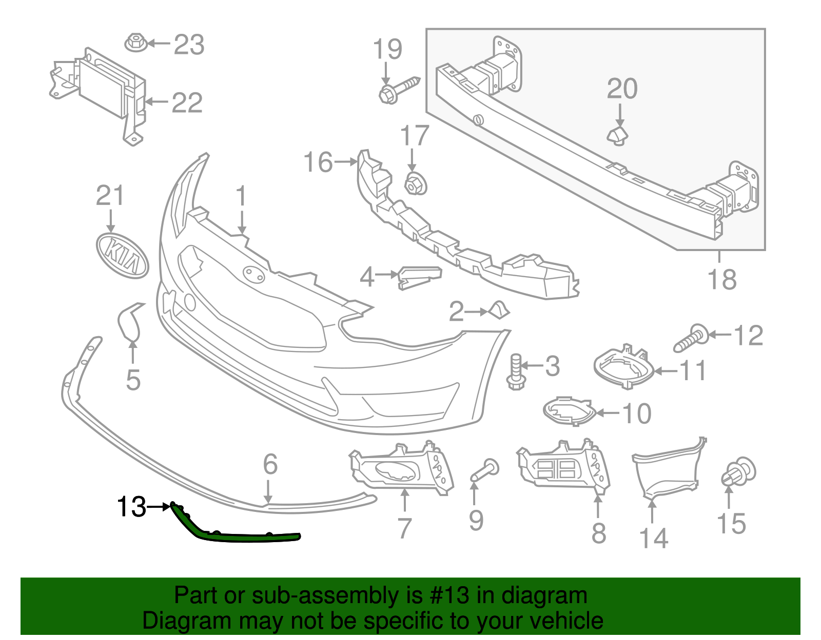 2017-2019 Kia Cadenza 2017-2019 Kia Cadenza - Molding 86572-F6000 ...