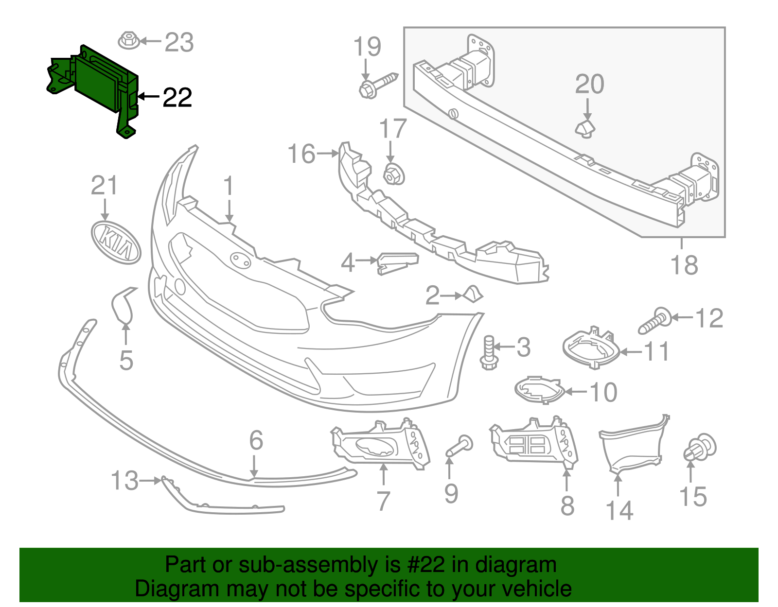 96400-F6400 - Distance Sensor 2019 Kia Cadenza | Kia.Parts Store