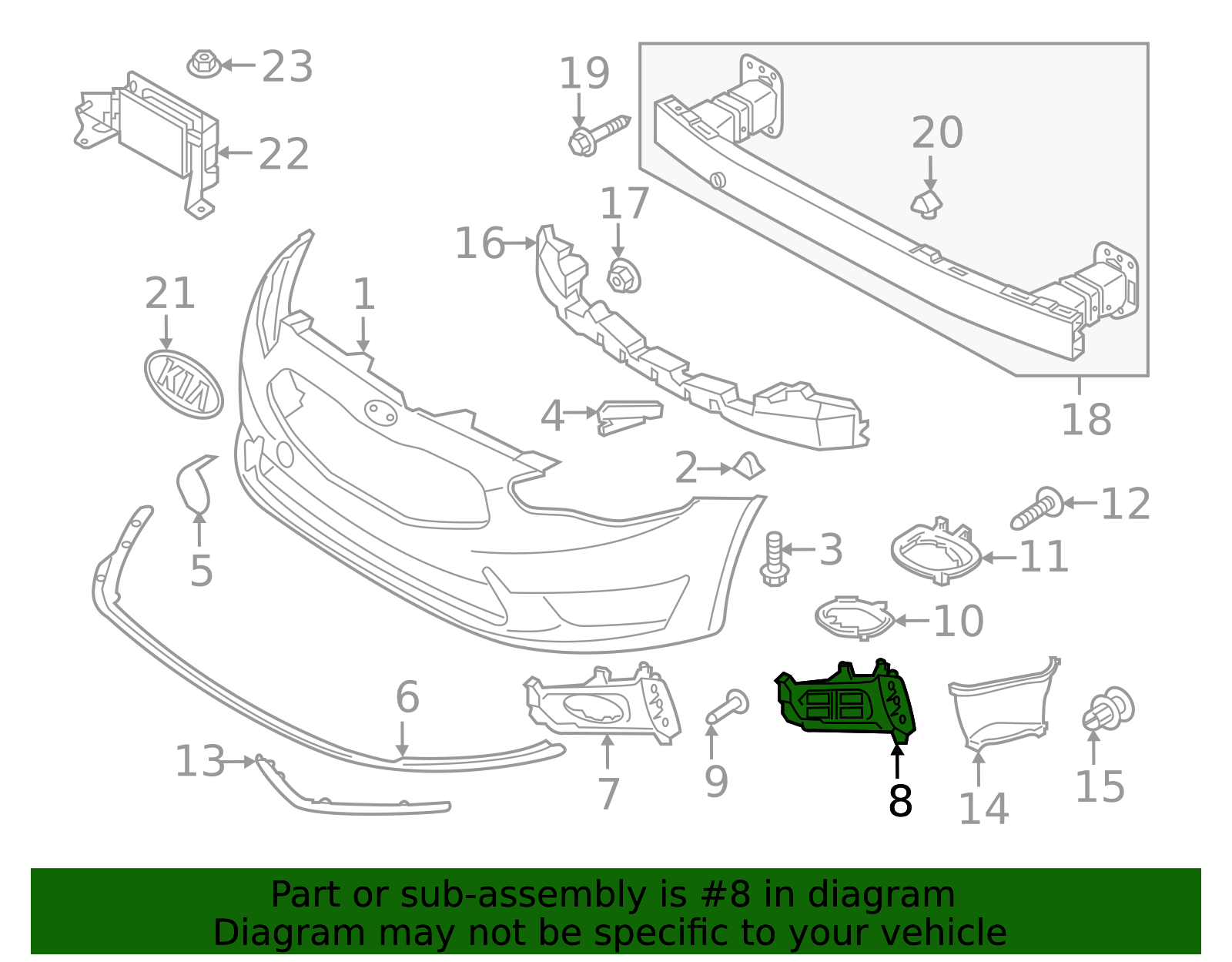 86524-F6000 - Fog Lamp Bezel 2017-2019 Kia Cadenza | Kia.Parts Store