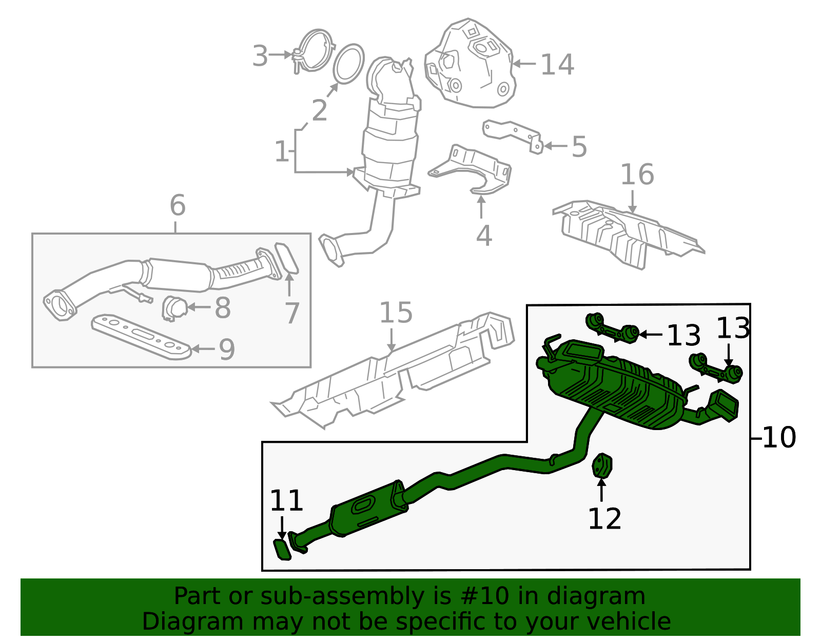 2019-2024 Cadillac XT4 Muffler & Pipe 19420311 | TascaParts.com
