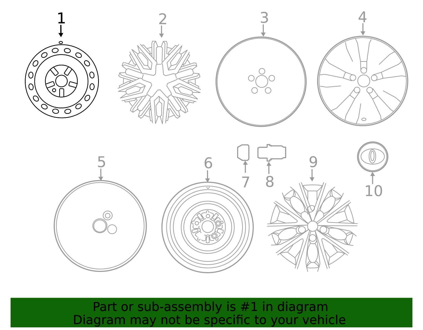 Genuine Toyota Wheel, Steel part# 42611-06B10 for 2015-2017 Toyota ...