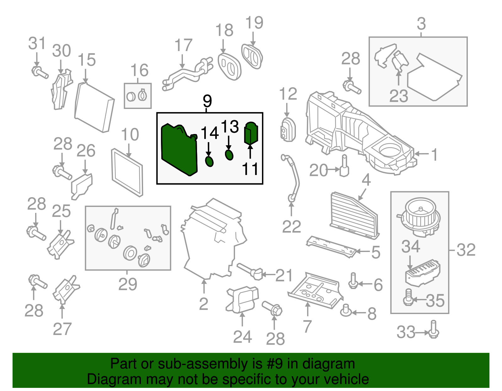 2015-2018 Audi Evaporator Assembly 8U1-820-103-A | OEM Parts Online