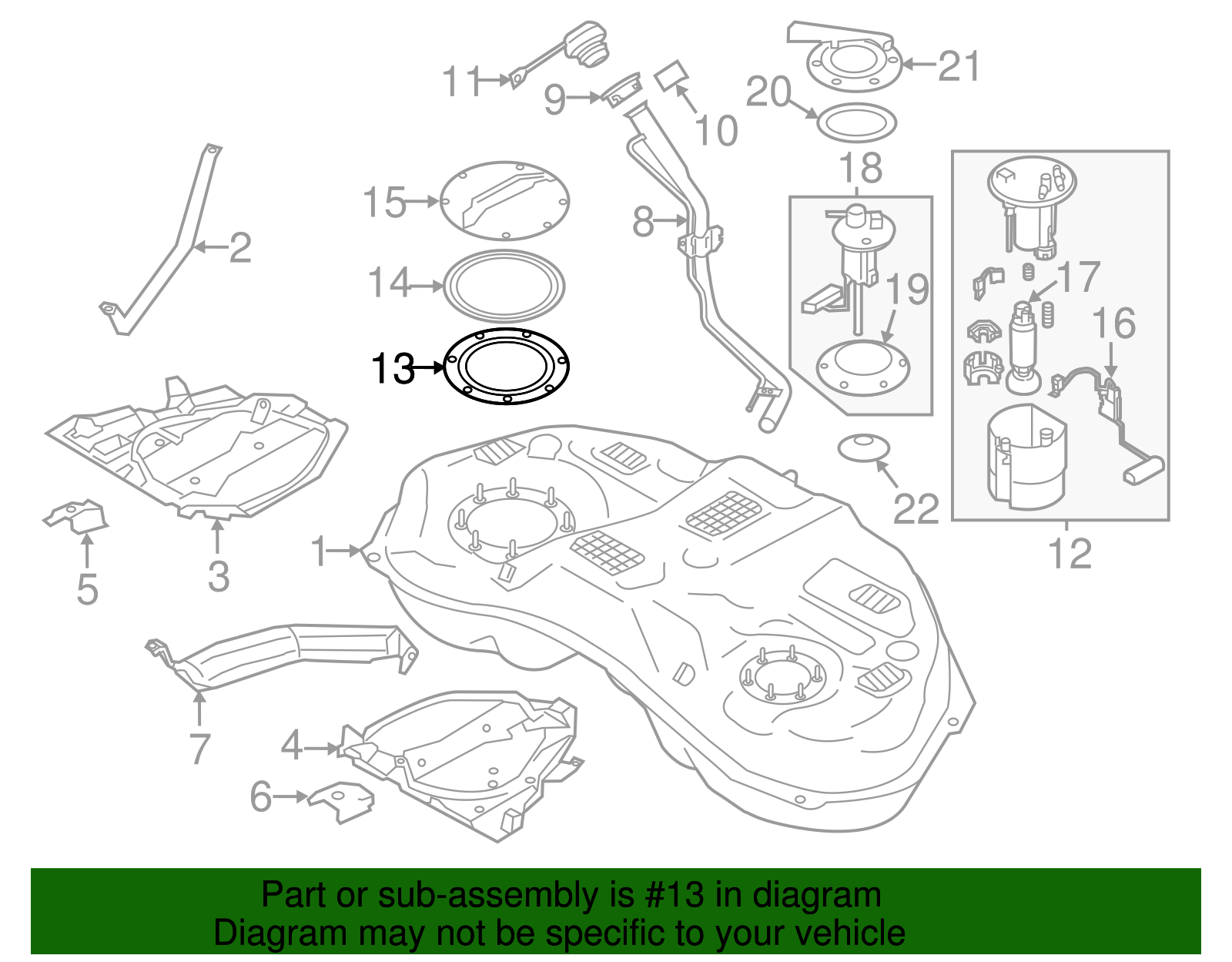 2008-2021 Subaru OEM NEW 2008-2020 Subaru WRX STI Forester Fuel Pump ...