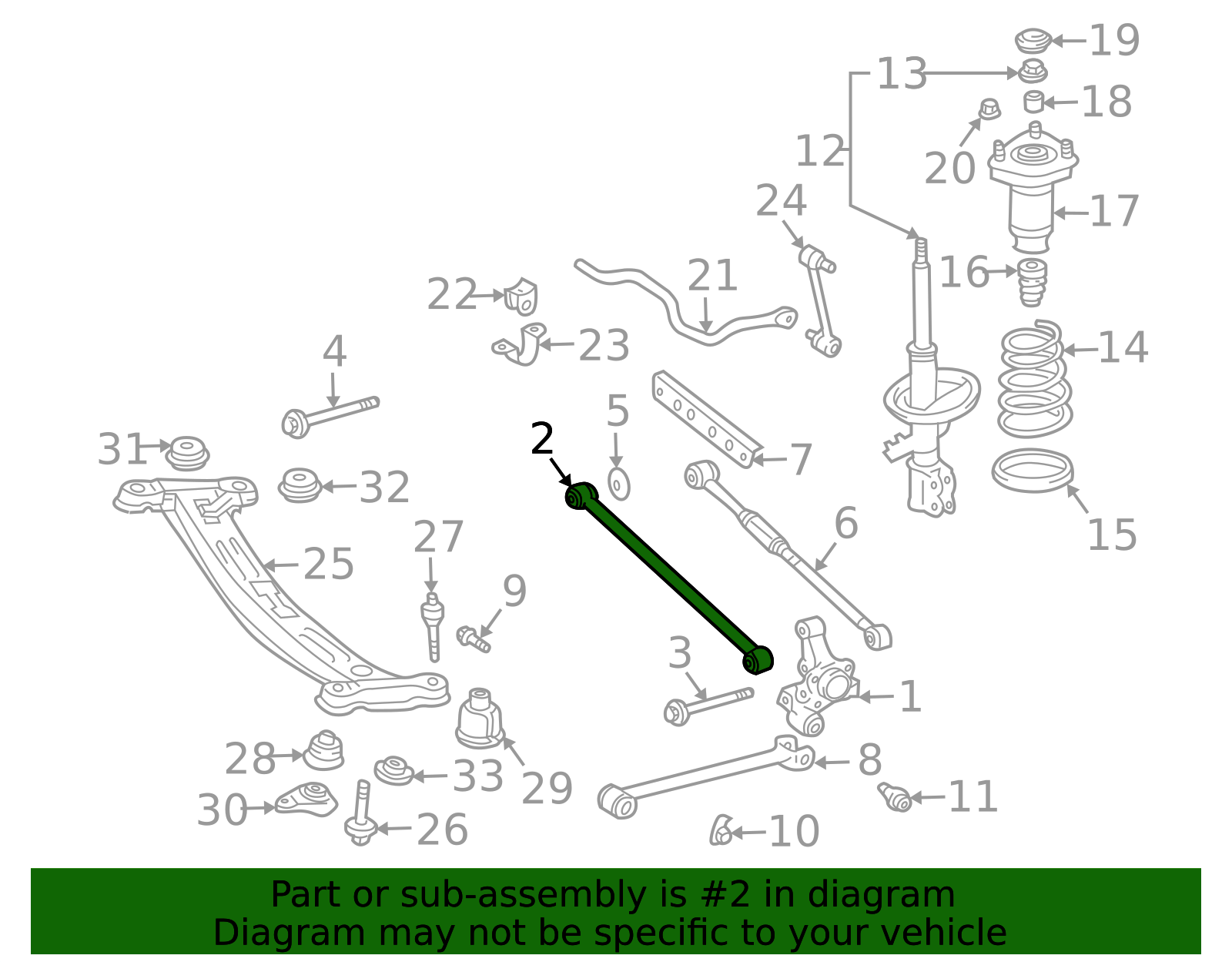 1999-2004 Toyota Ft Lateral Arm 48710-33051 | Toyota Parts Center
