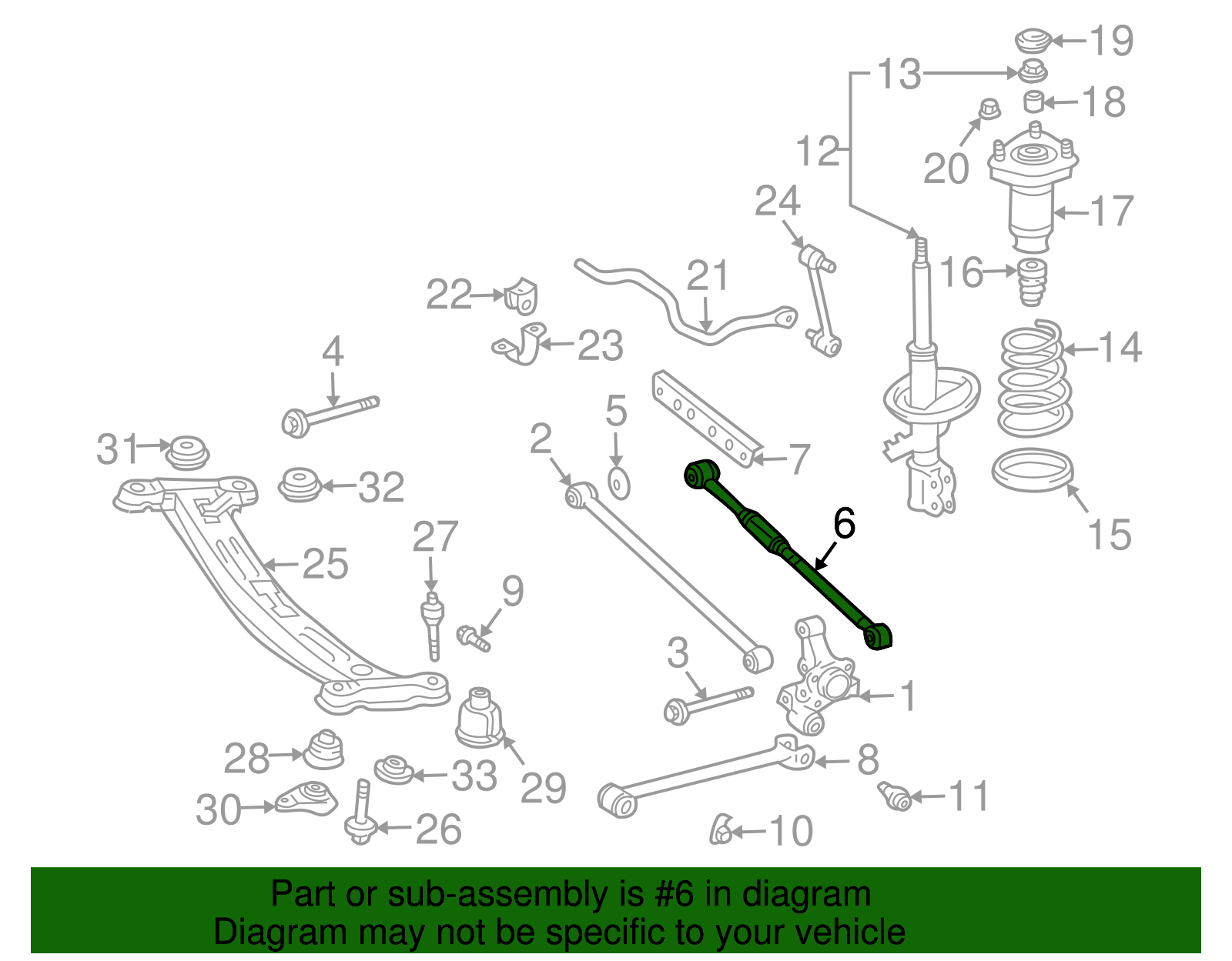 Genuine Toyota Rear Lateral Arm part# 48730-AA020 for 1997-2004 Toyota ...