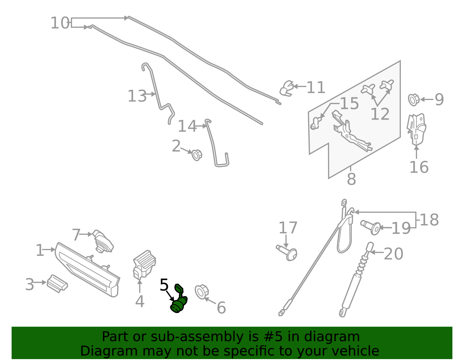 2015-2025 Ford F-150 Lock Cylinder FL3Z-1543505-B | Ford OEM Parts Outlet