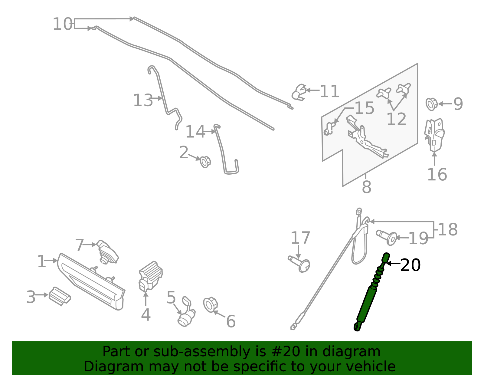 FL3Z-99442A38-A - 2015-2020 Ford F-150 - Support Strut | Dealer Auto Parts