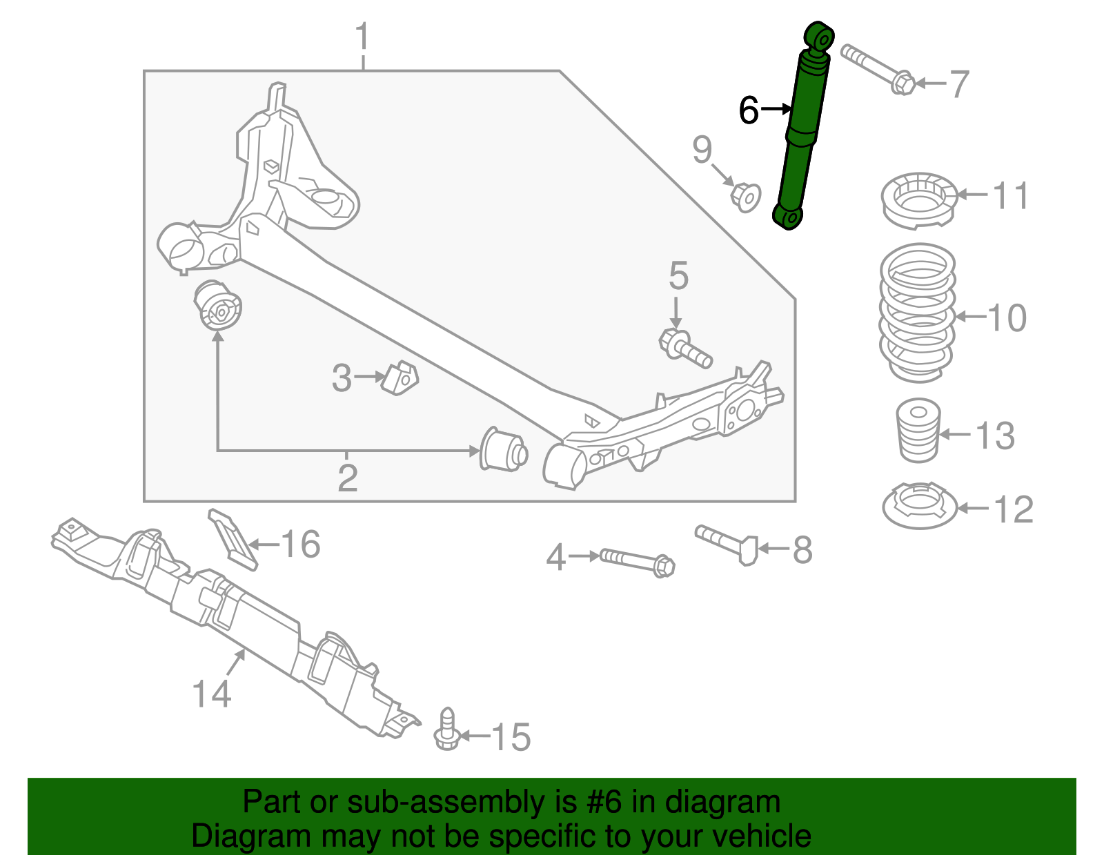 55300-2V360 - Hyundai Shock Absorber 2014-2017 Hyundai Veloster ...