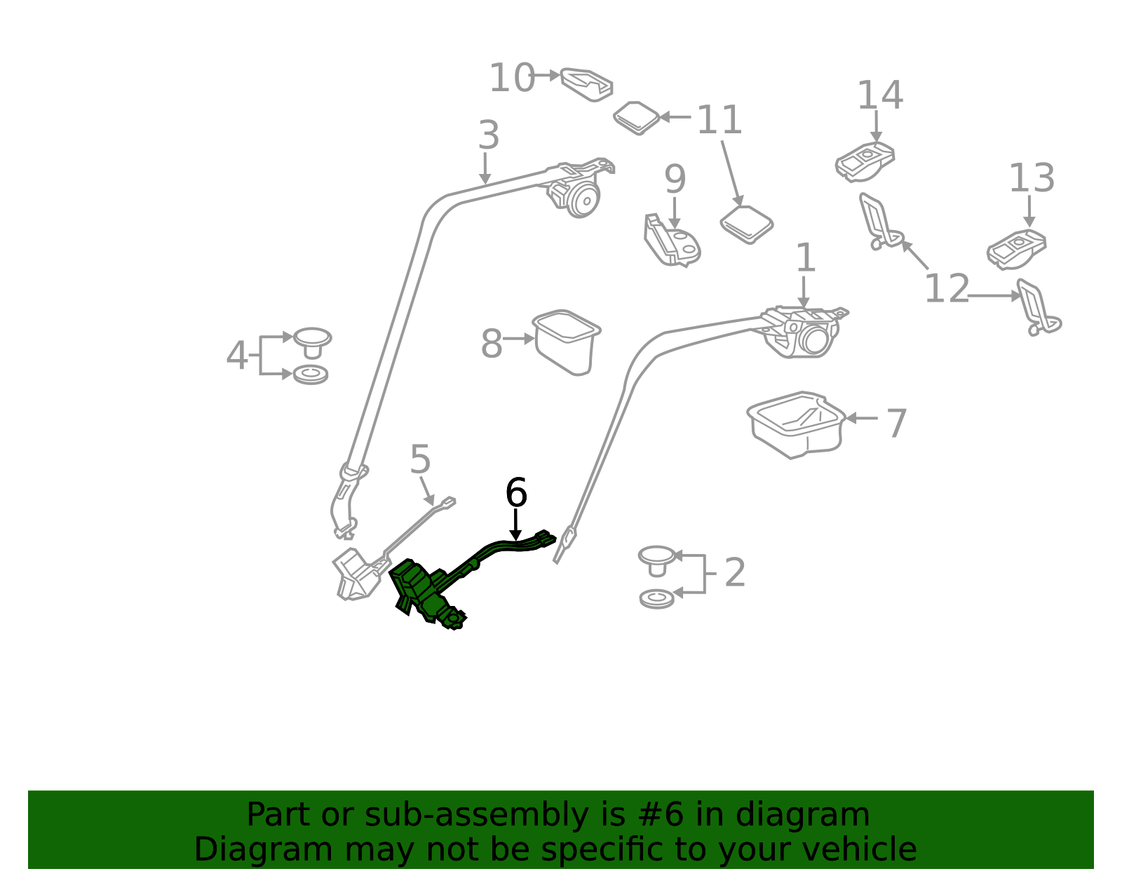 2020-2024 Toyota Camry Seat Belt Receptacle 73480-06230-C0 | OEM Parts ...