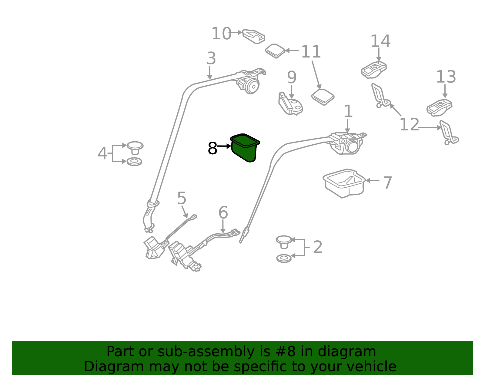 2018-2025 Toyota Camry Retractor Cover 73223-06110 | MotorMotor