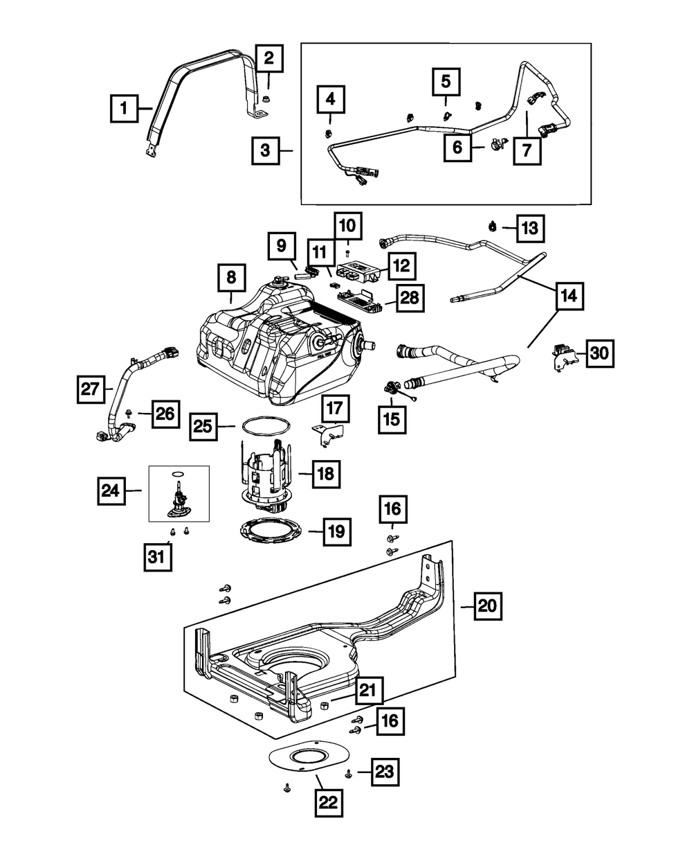 68457124AD - Urea Pump/Level Unit Module Kit 2019-2024 Ram | Mopar ...
