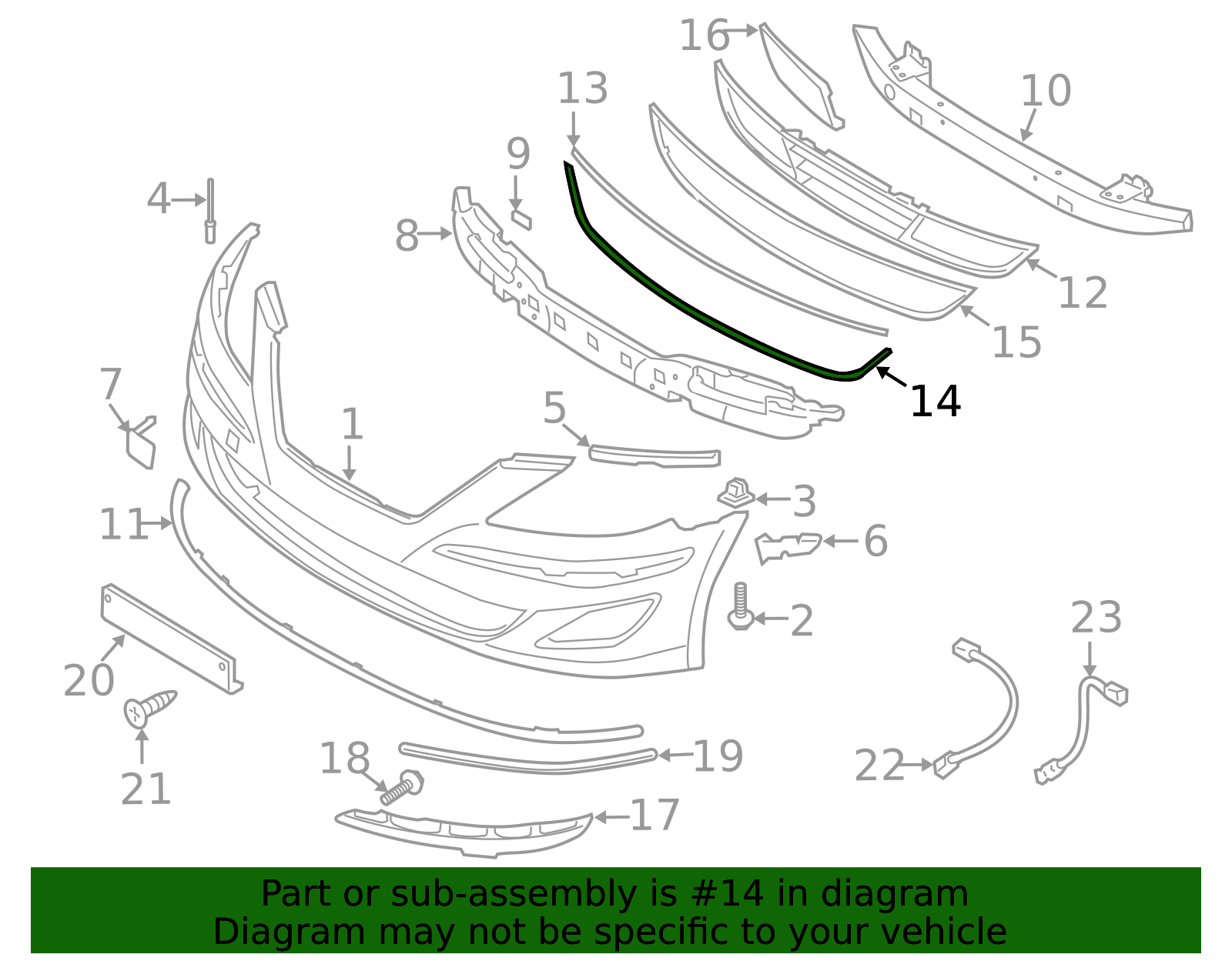 2012-2014 Hyundai Genesis Lower Grille Pad 86568-3M500 | QuirkParts