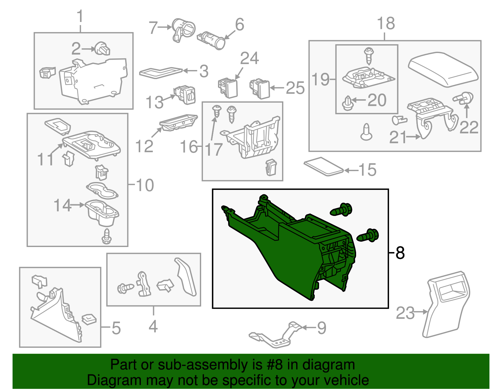 2012-2014 Toyota Camry 2012-2014 Toyota Camry - Center Console 58910 ...