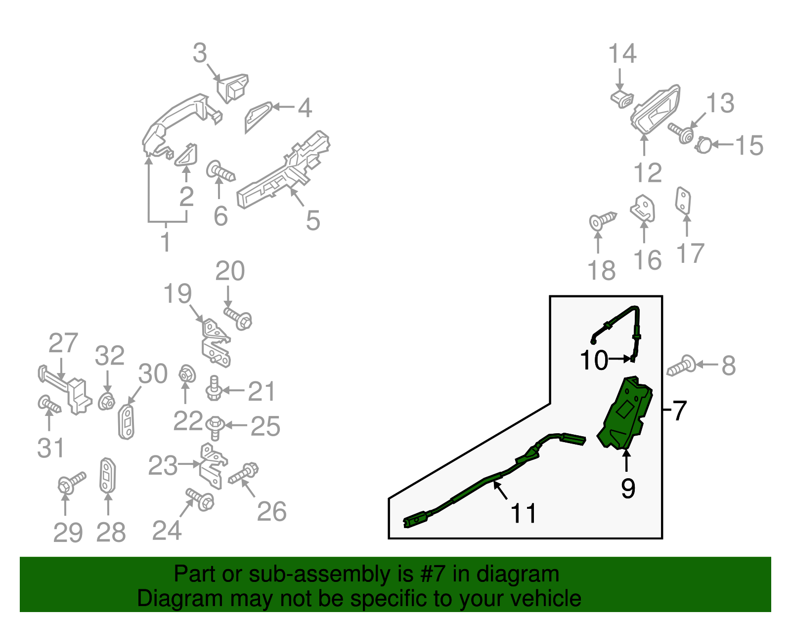2018-2022 Ford EcoSport Latch Assembly gn1z58264a26j | TascaParts.com