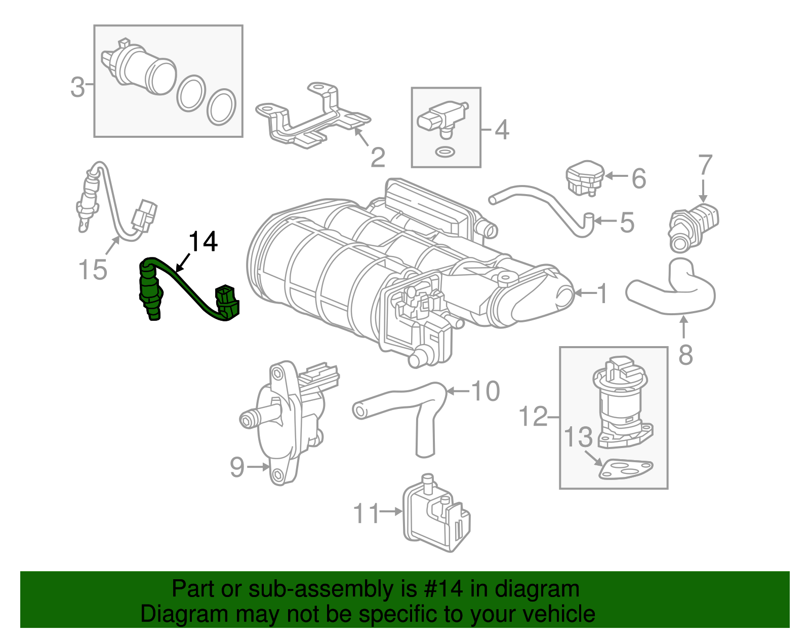 36532-5J2-A51 - Sensor Front Oxygen - 2016-2018 Honda Pilot | Honda ...