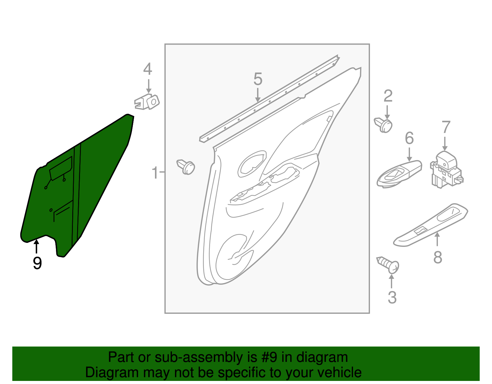 2013-2019 Nissan Versa Water Deflector 82860-3BA1A | Nissan OEM Parts ...