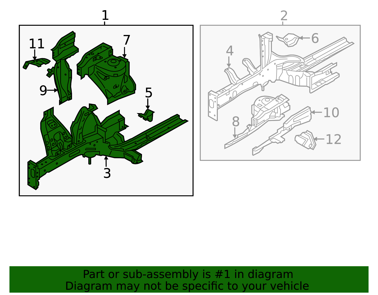 64600-B2510 - Apron/Rail Assembly 2017-2019 Kia Soul | Kia.Parts Store