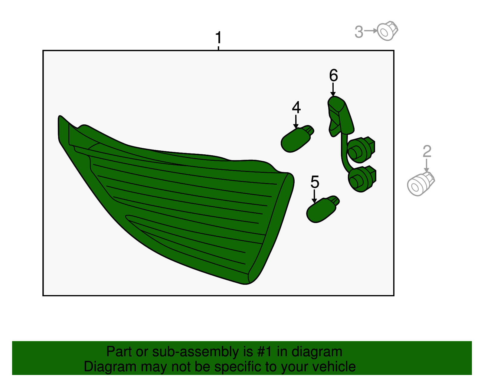 2014-2016 Hyundai Backup Lamp Assembly 92404-3Y500 | QuirkParts