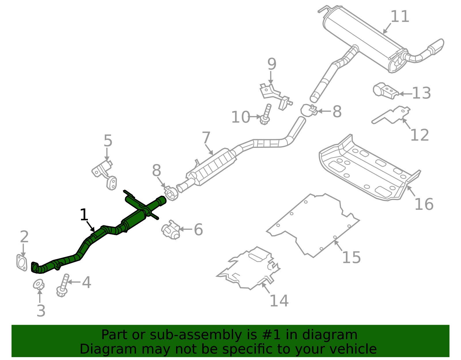 2014-2019 Jeep Cherokee Catalytic Converter 68172259AE | Mopar Parts Canada