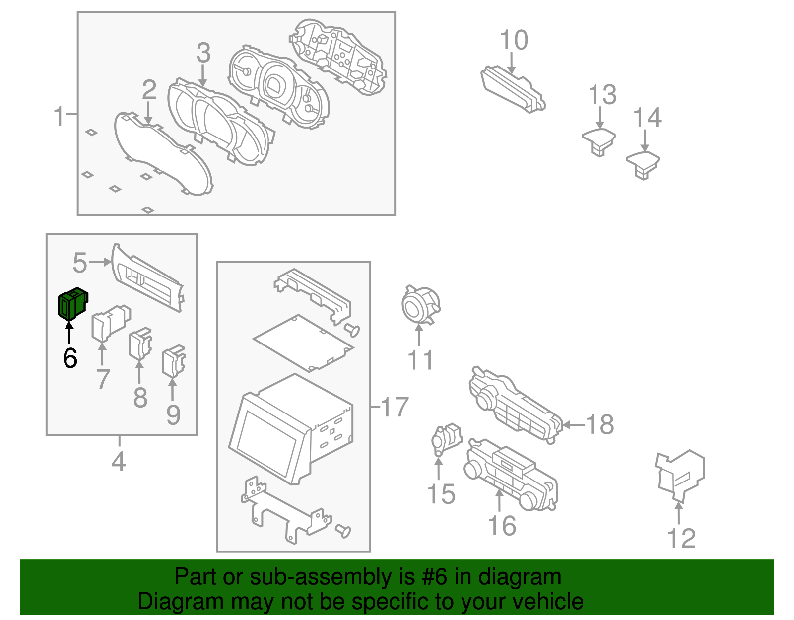 94950-2T000VA - Kia Rheostat 2011-2013 Kia Optima | Performance Auto Parts