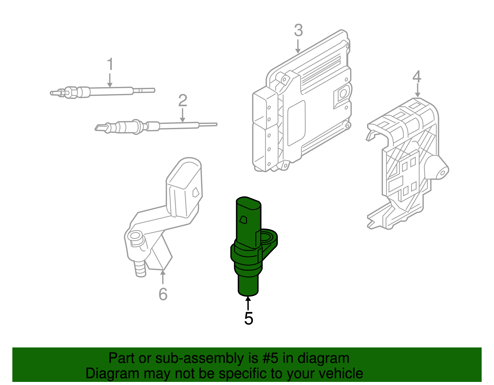 05E-907-601-D - Camshaft Sensor 2015 Volkswagen | Wolfsburg Parts Direct