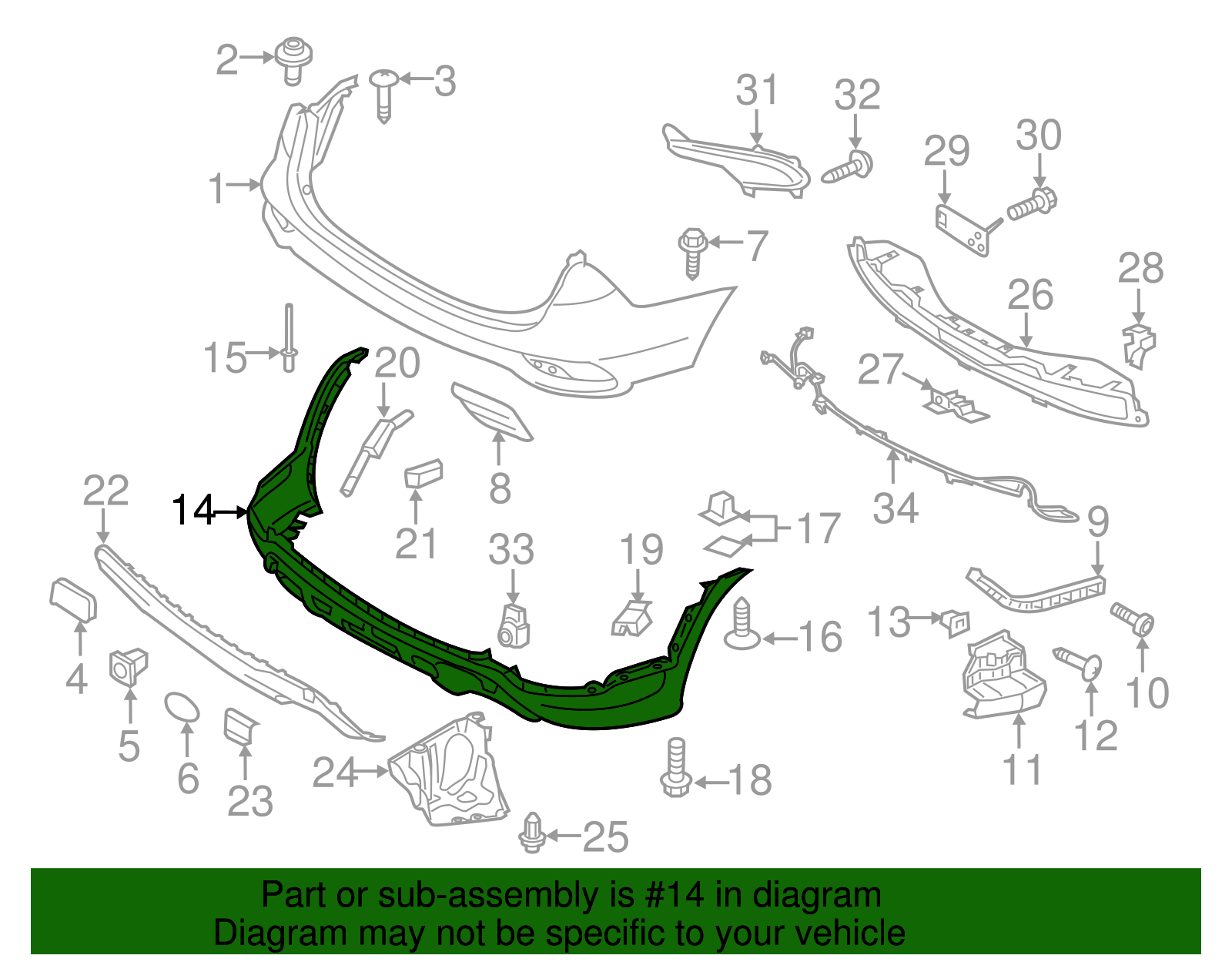 86612-4Z500 - Lower Cover 2017-2018 Hyundai Santa Fe Sport | Group 1 ...