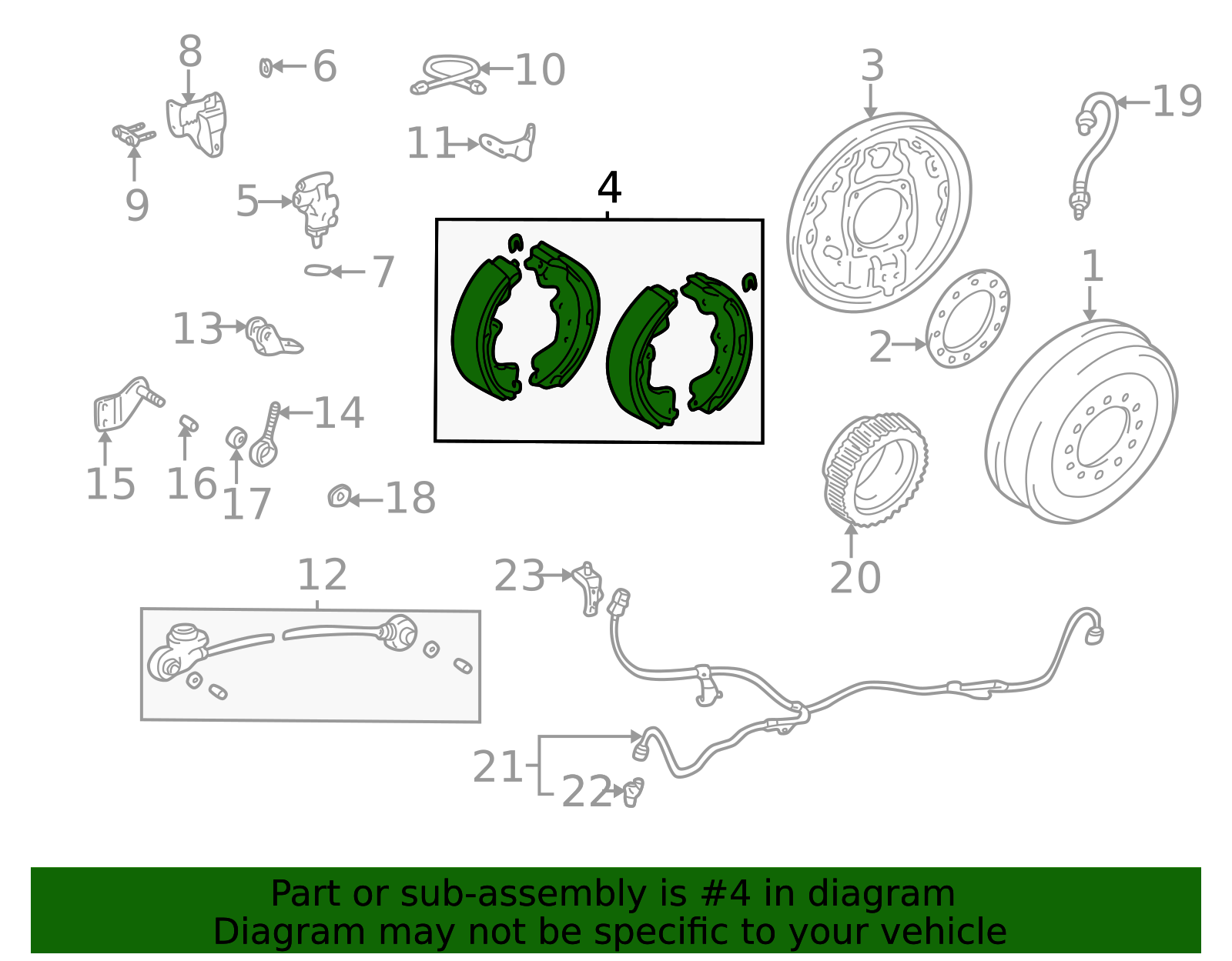 1992-2004 Toyota Brake Shoes 04495-35170 | Toyota Parts Center