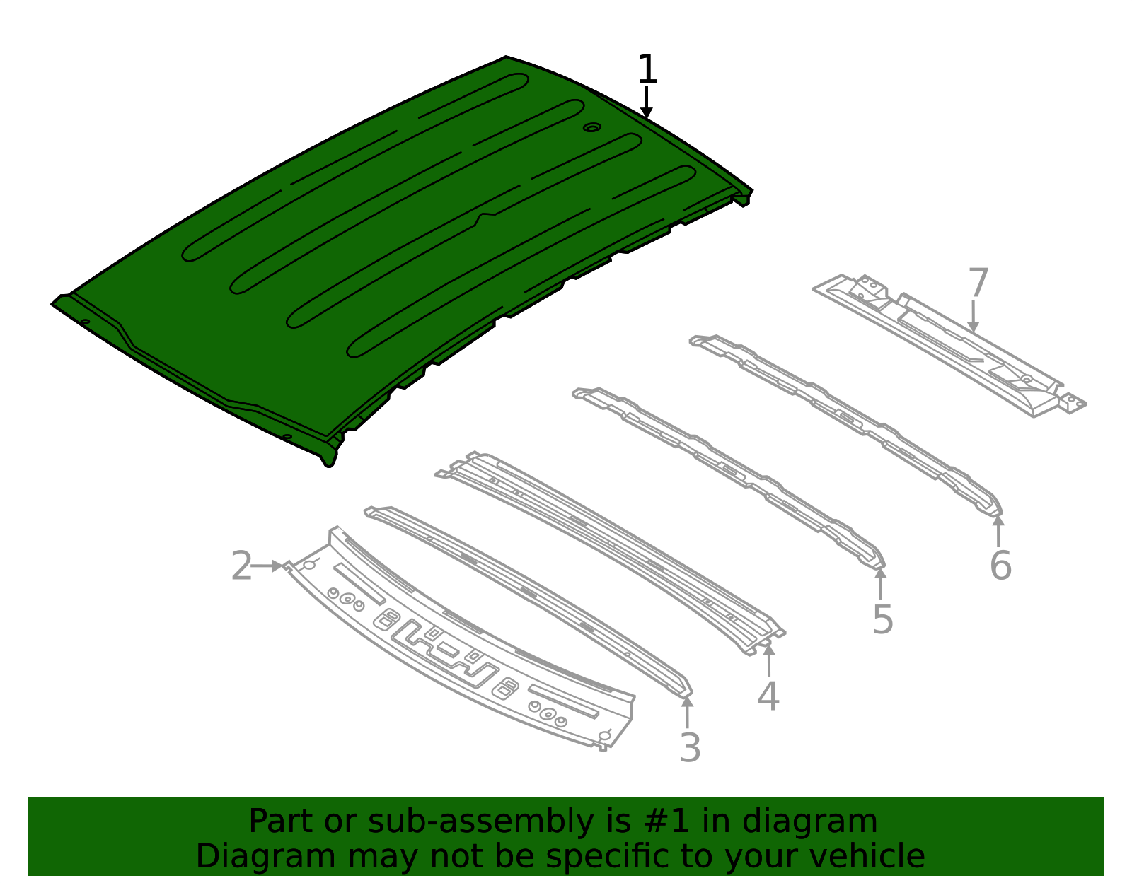2021-2025 Kia Seltos | Roof Panel | 67111-Q5000 | Kia Auto Parts