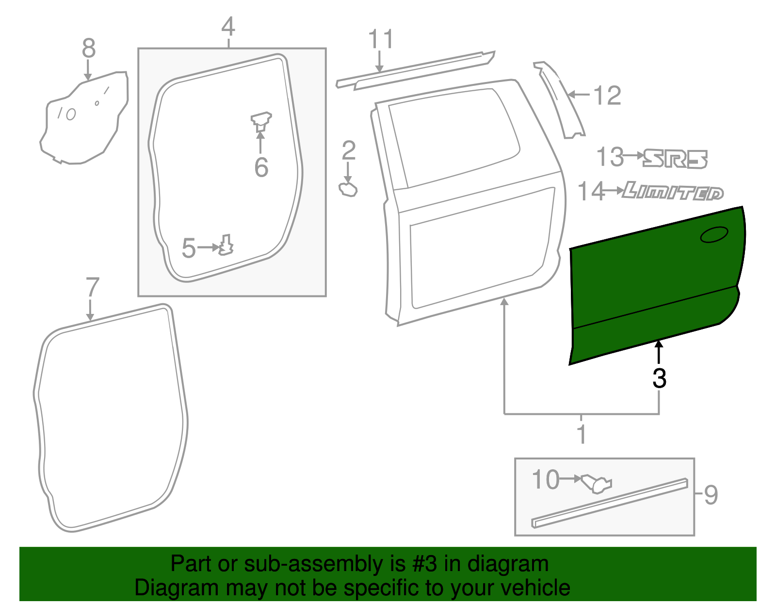 67113-0C070 - Outer Panel - 2007-2021 Toyota Tundra | OEM Genuine ...
