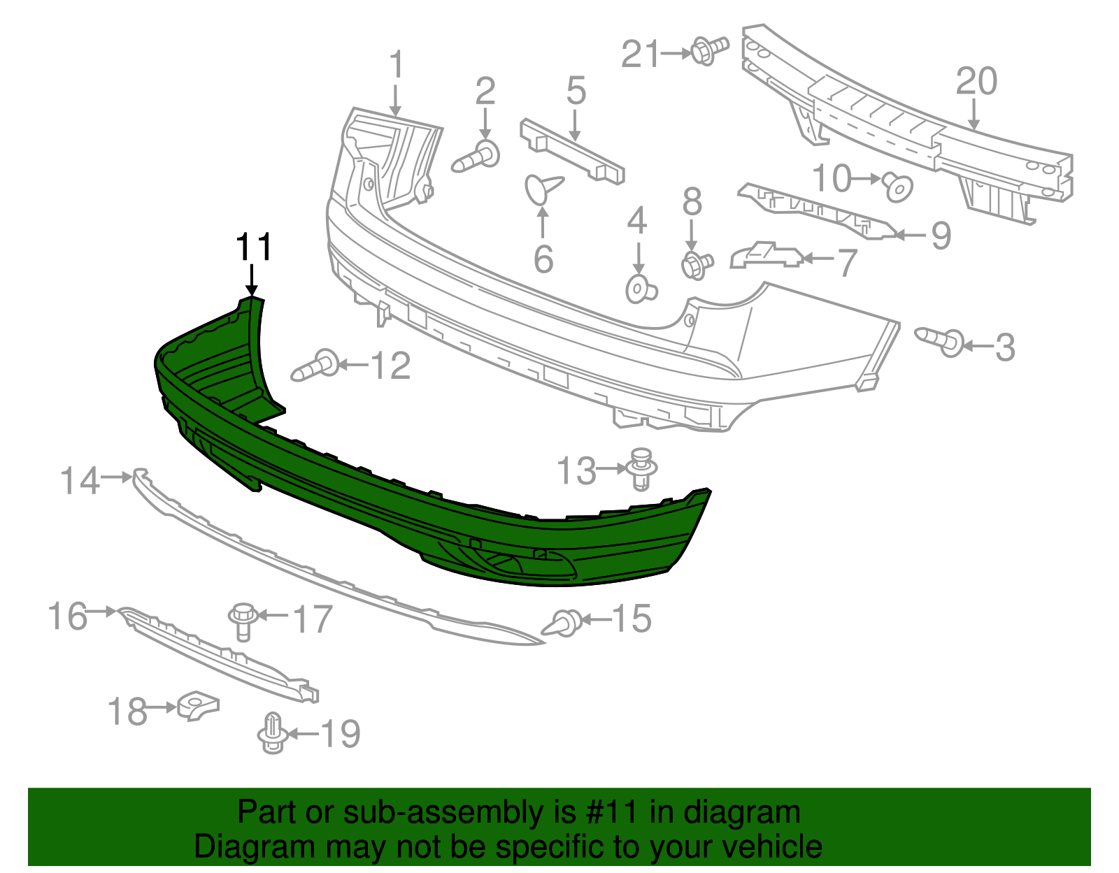 2016-2018 Honda Pilot Lower Cover 71510-TG7-B00 | Honda Factory Parts