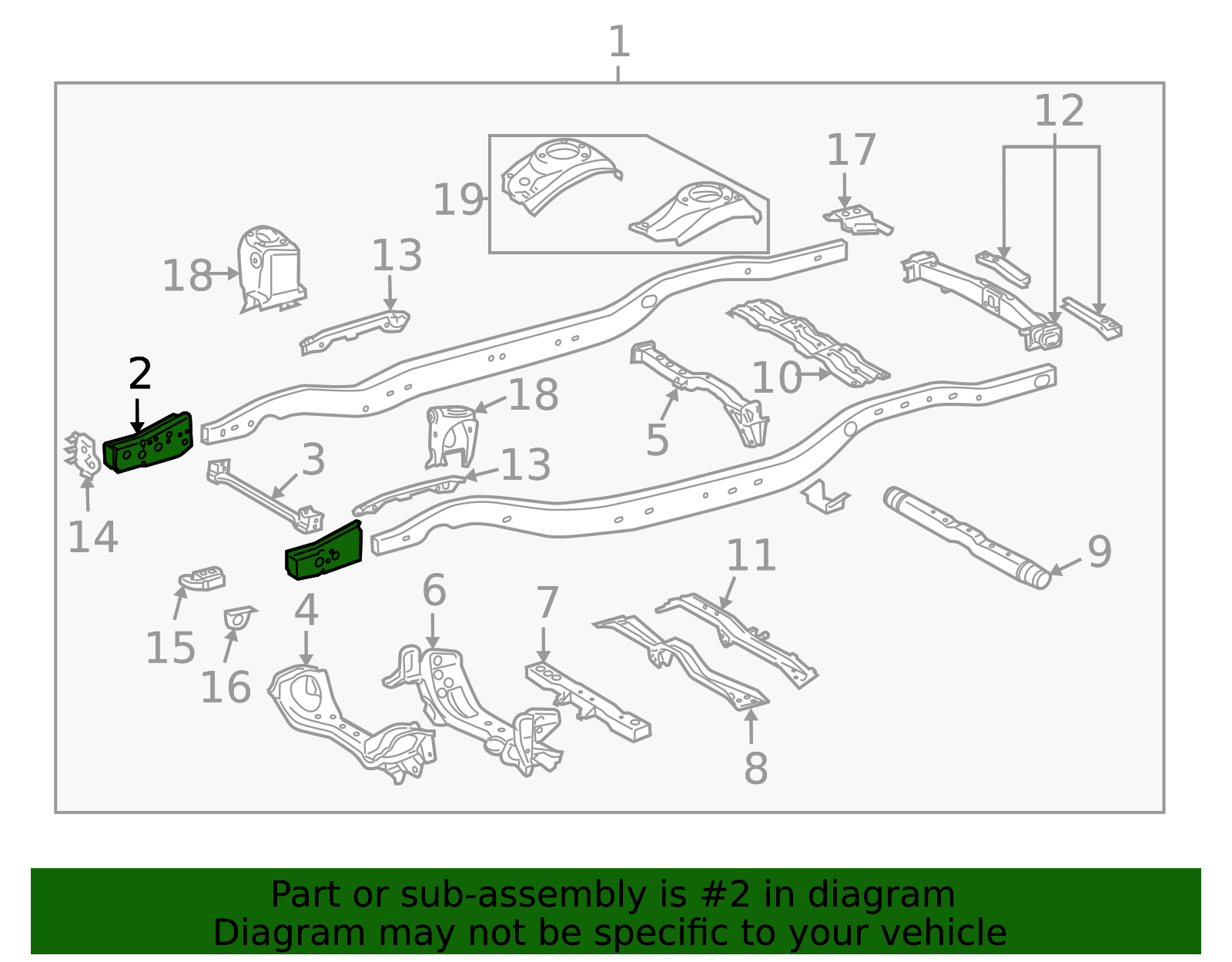 51110-60010 - Rail Extension - 2008-2011 2013-2020 Lexus LX570 | My L Parts