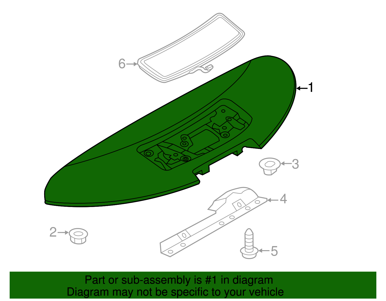 2013-2017 Nissan LEAF Spoiler 96032-3NF0A | Bill Kay Nissan Parts