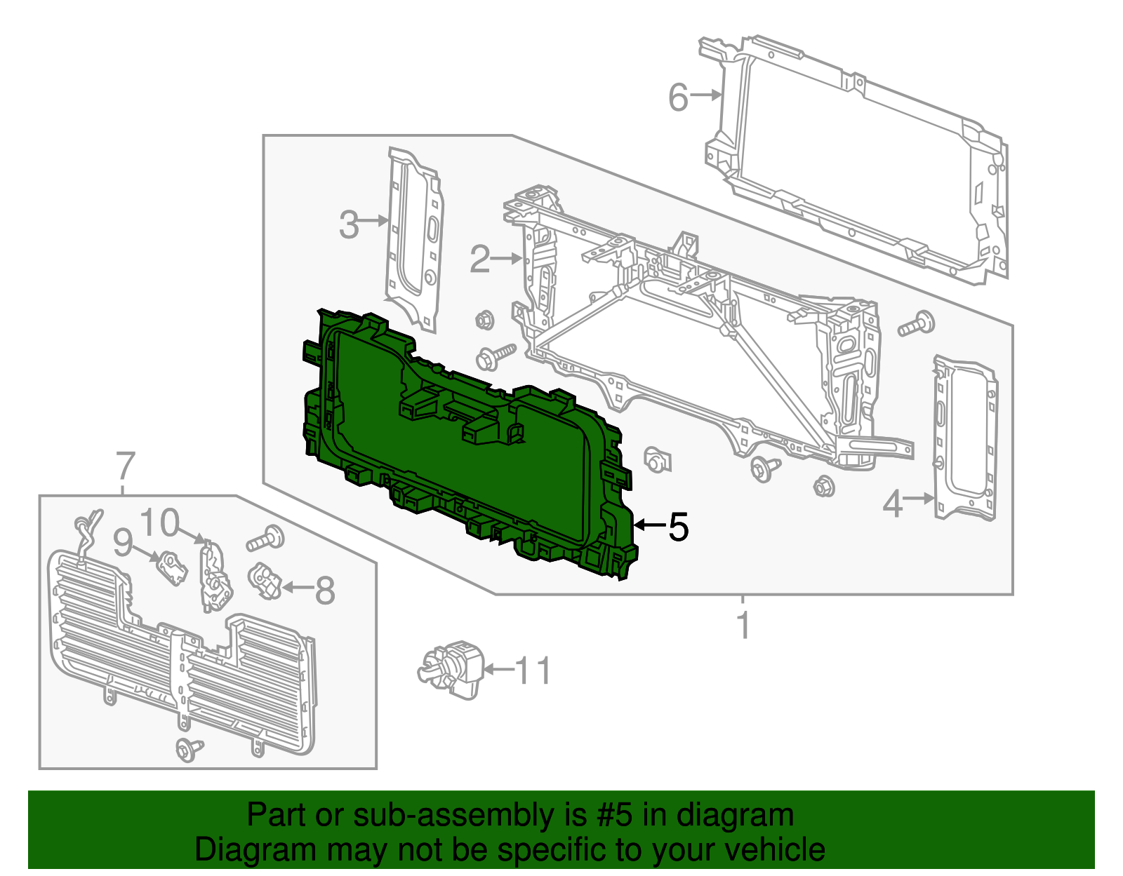 85632898 - 2016-2019 Chevrolet - Bracket - Front Bumper Shutter ...
