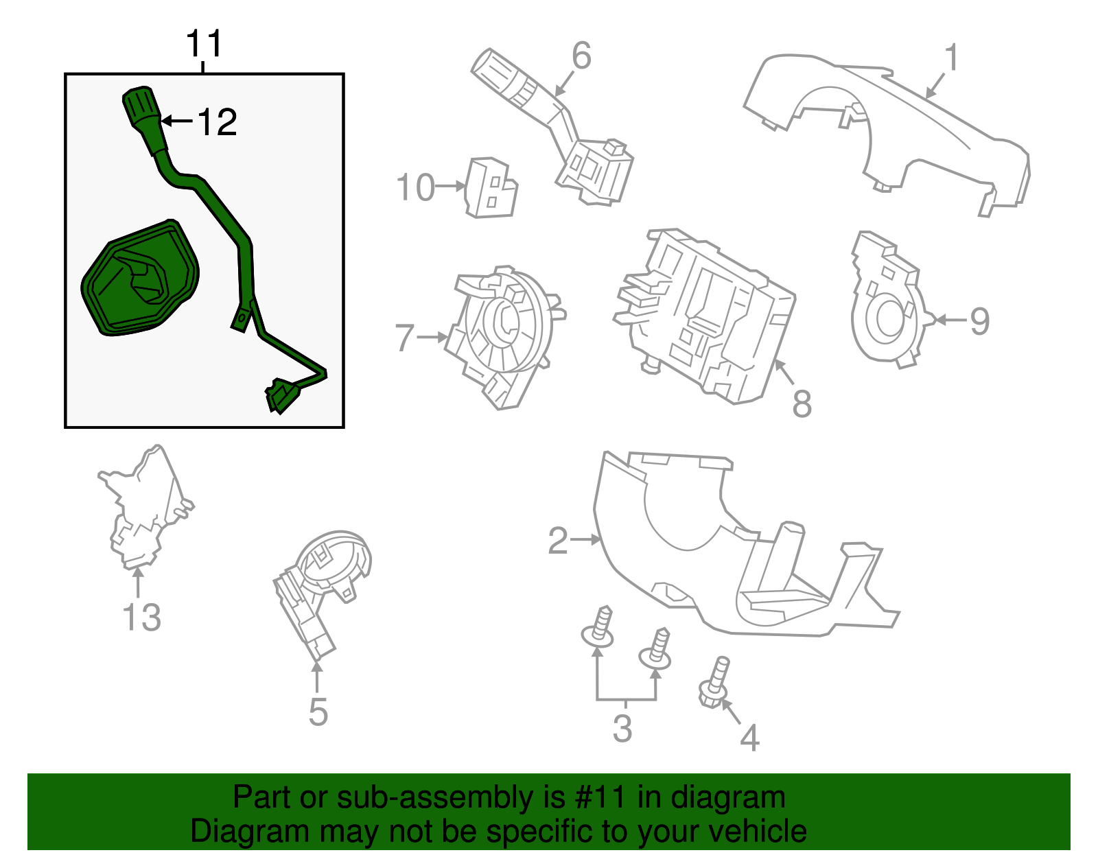 2013-2019 Ford | Gear Shift Assembly | DG1Z-7A256-B | Walls' Ford Parts