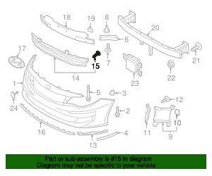 86560-D5010 - Bumper Grille 2016-2018 Kia Optima | Kia.Parts Store