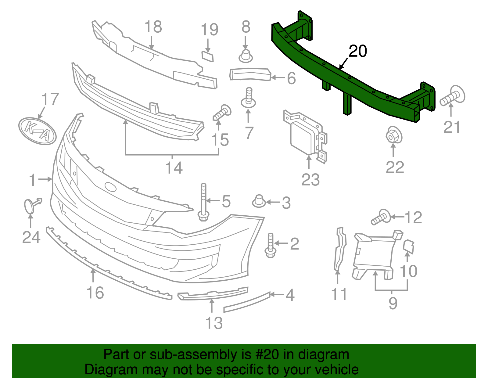 86593-1U200 - Absorber Retainer Clip 2014-2025 Kia | Kia.Parts Store
