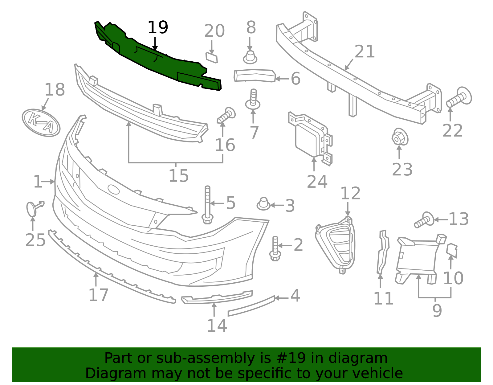 2016-2018 Kia Optima OEM NEW Kia Front Bumper Impact Absorber Energy ...