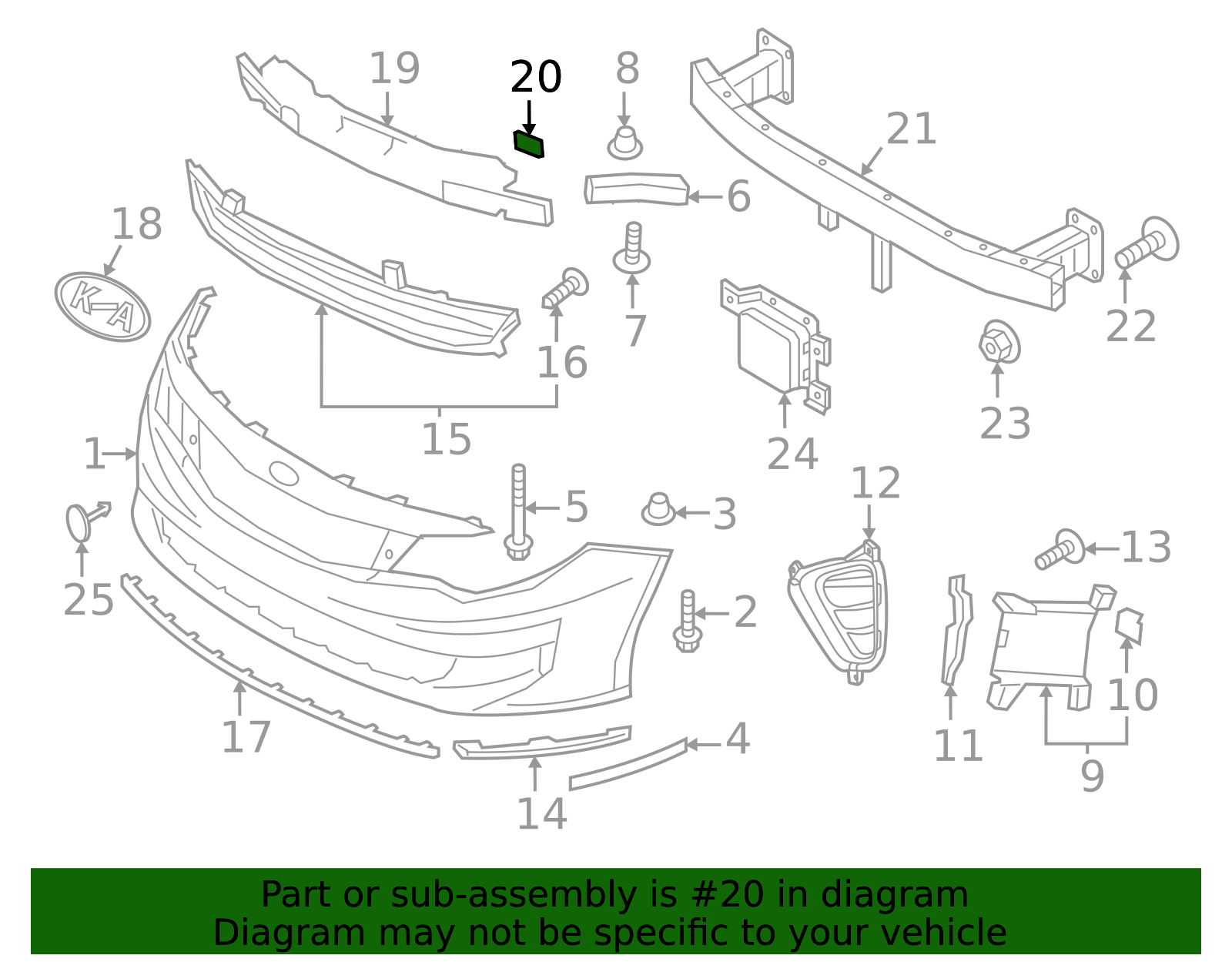 86593-1U200 - Absorber Retainer Clip 2014-2025 Kia | Kia.Parts Store