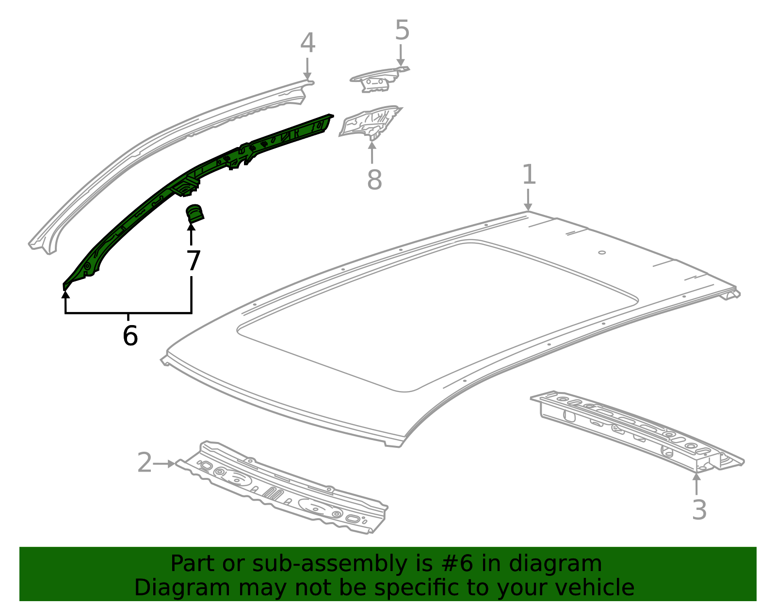 2019-2025 Cadillac XT4 Inner Rail 84666227 | Capital Chevy Parts
