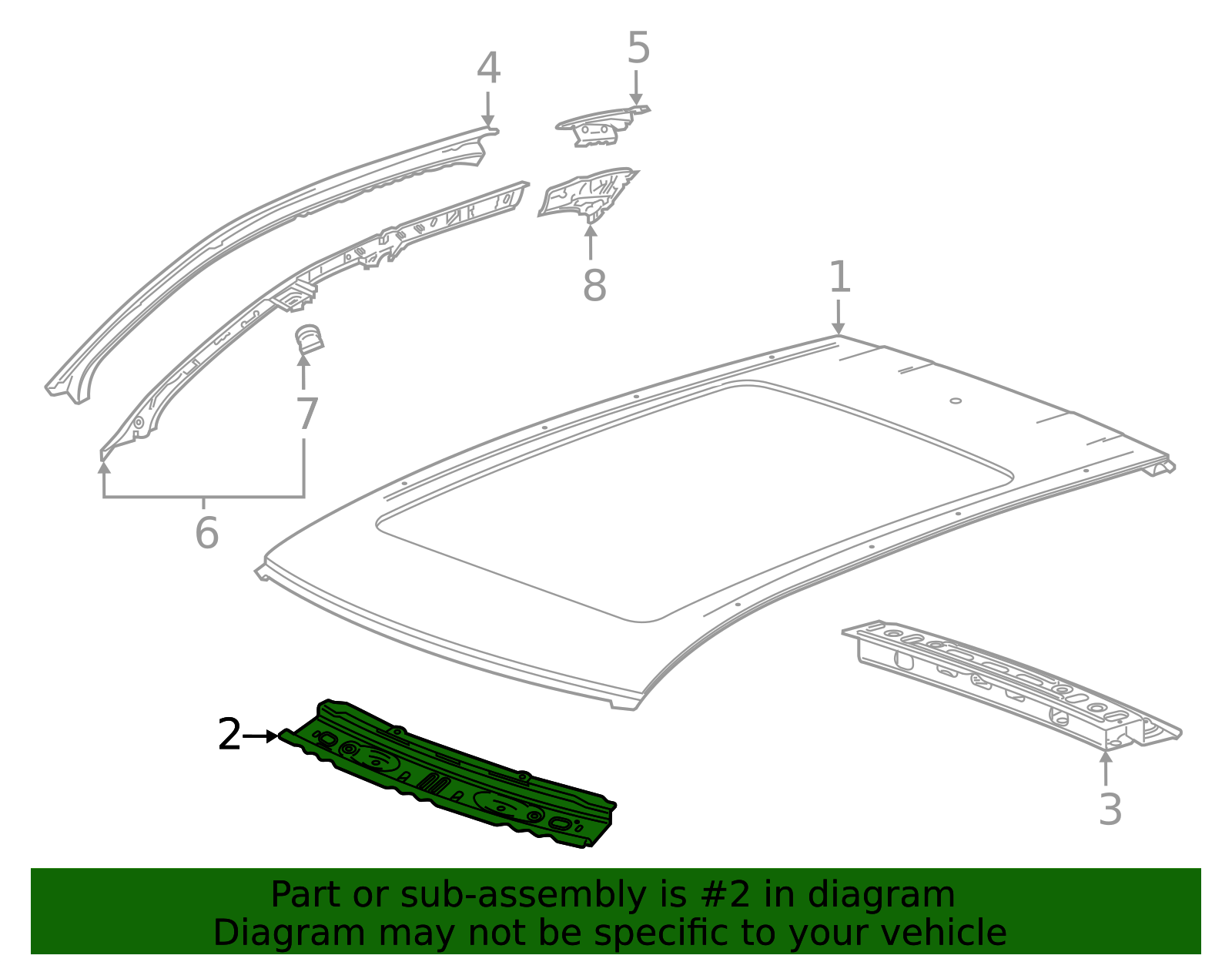 2023-2025 Cadillac XT4 Windshield Header 42799726 | Applegate Chevrolet ...