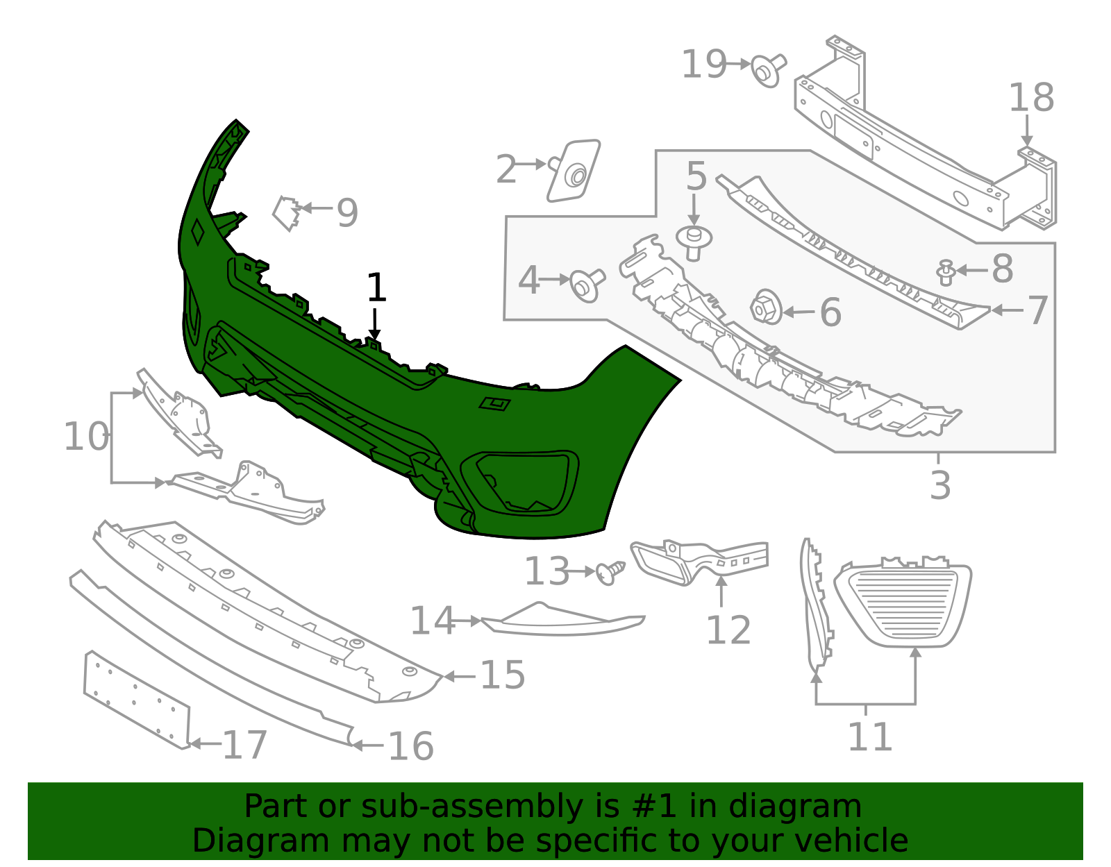 2018-2022 Land Rover Range Rover Sport Bumper Cover LR117834 | OEM ...