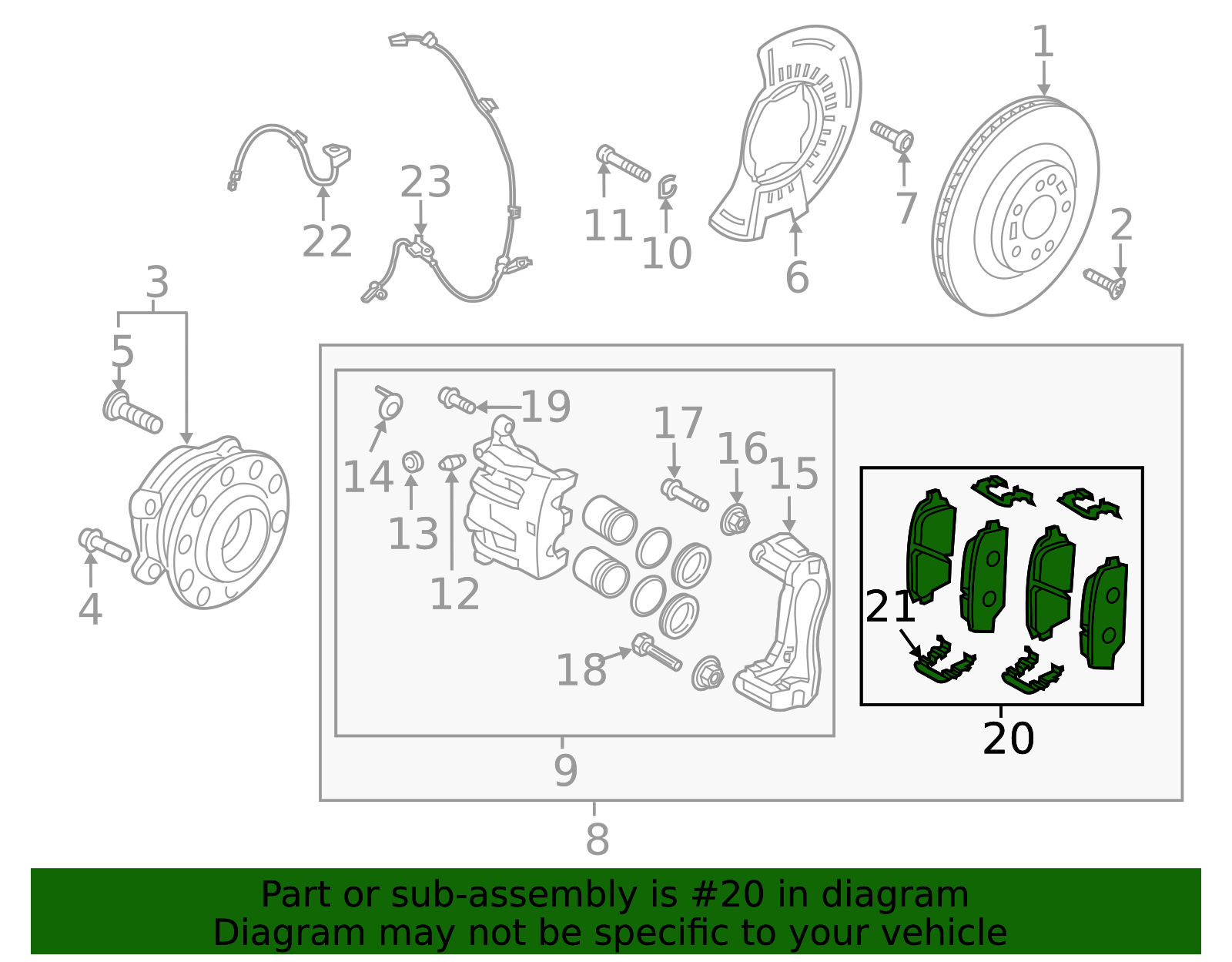 Genuine Brake Pads Front for 2020-2025 Hyundai Palisade | Part# 58101 ...