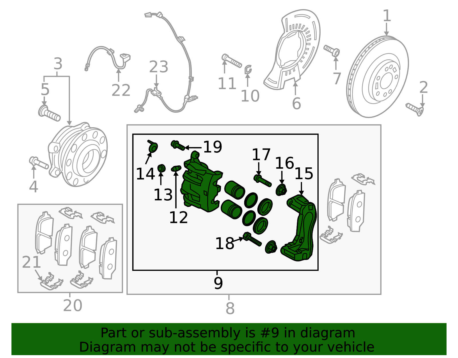 2020-2025 Hyundai Palisade Disc Brake Caliper 58180-S8A00 | MotorMotor