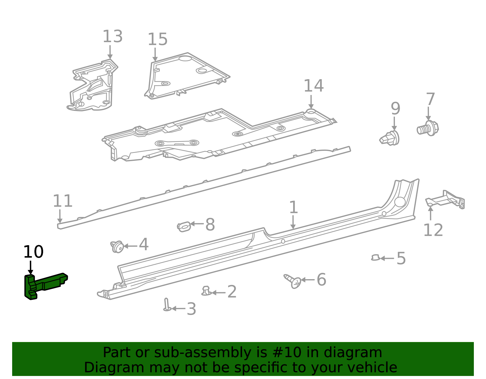 2021-2025 Toyota Sienna Rocker Panel Molding Insulator 75864-08020 ...
