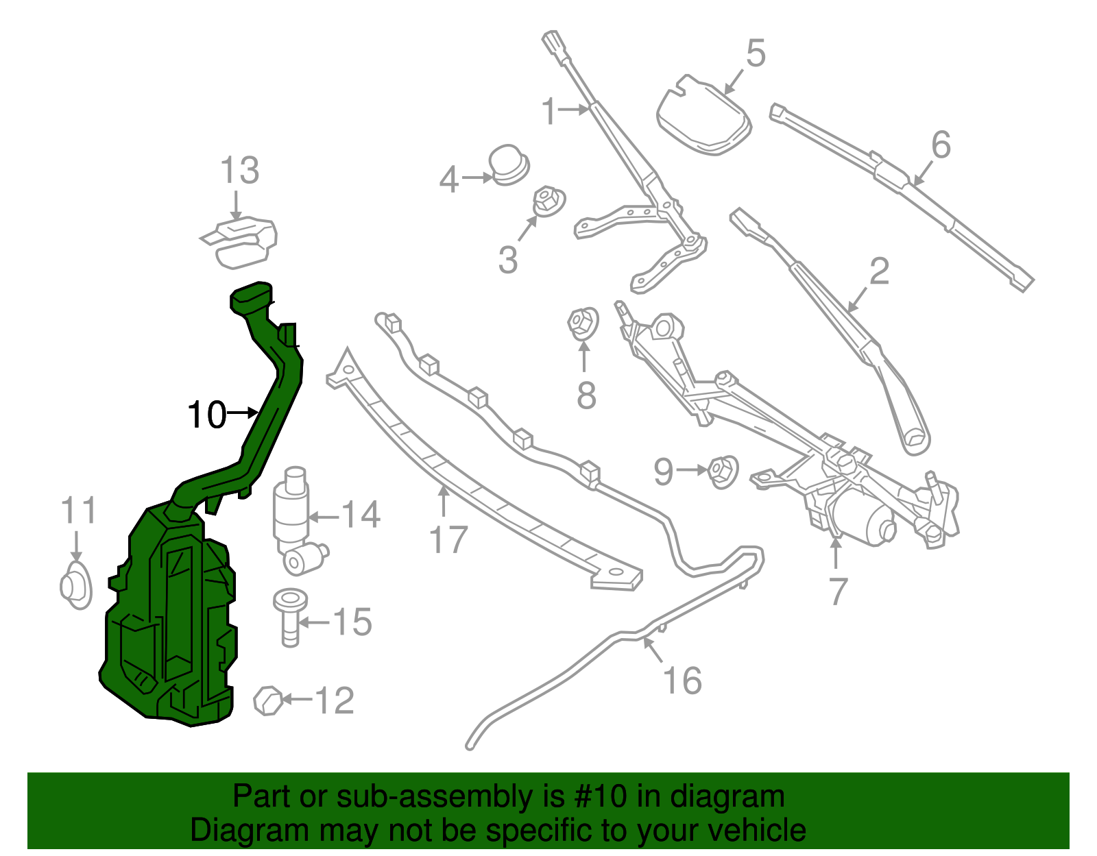 28912-5DC0A - Washer Reservoir 2017-2019 Infiniti QX30 | Infiniti ...