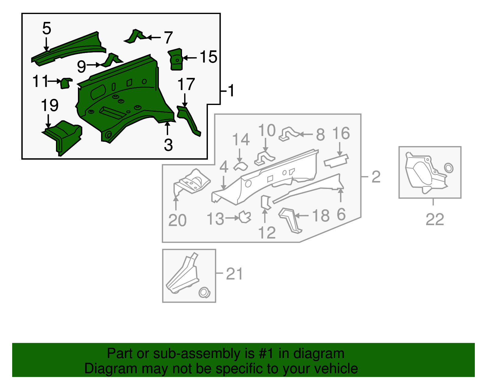 53701-60C40 - 2008-2013 Toyota Land Cruiser - Apron Assembly ...