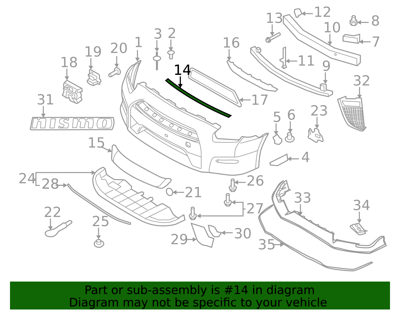 2017-2024 Nissan GT-R Seal To Hood 65820-6AV0A | QuirkParts